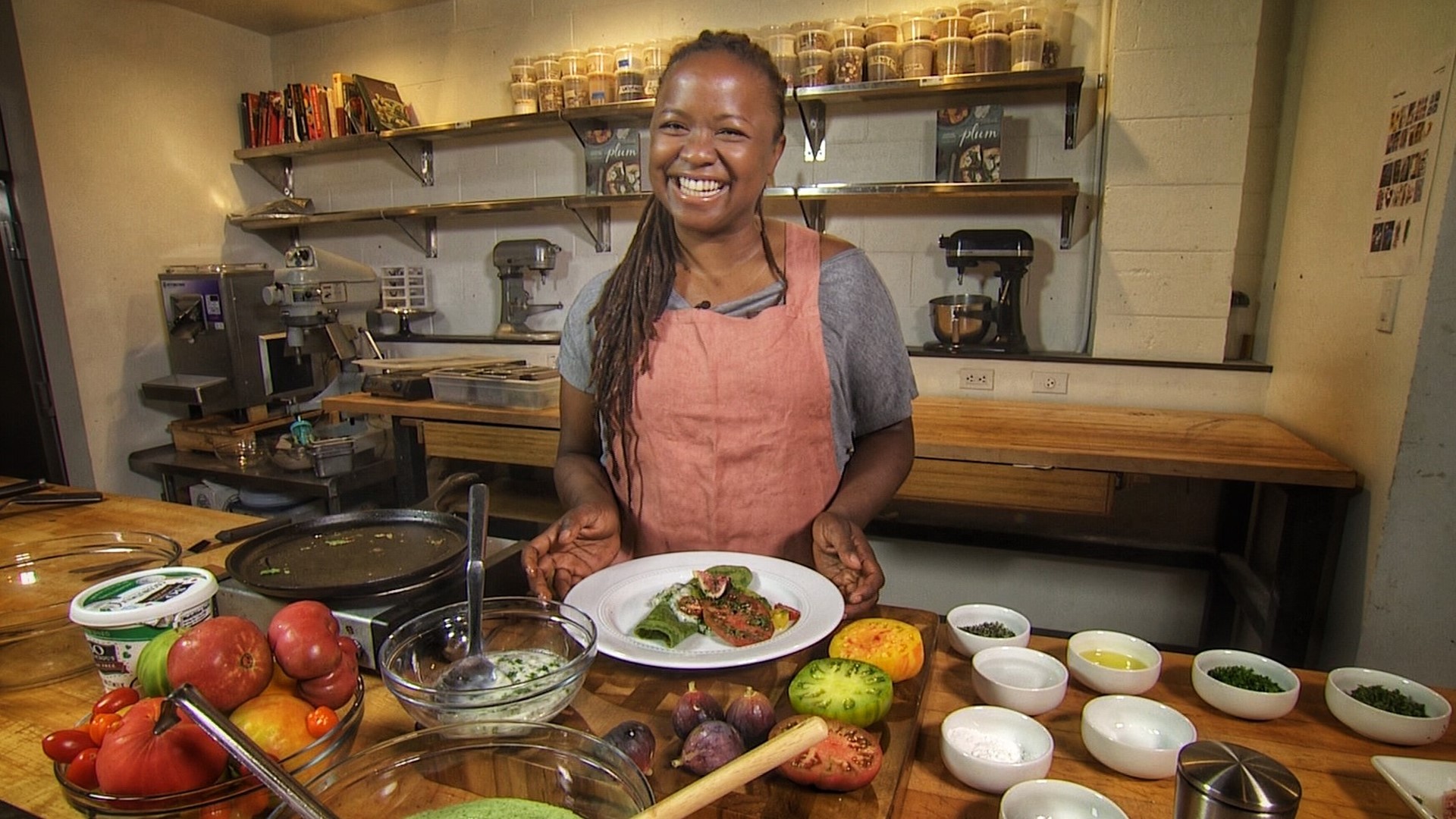 Chef Makini Howell shows you how to cook up savory plant-based crepes ...