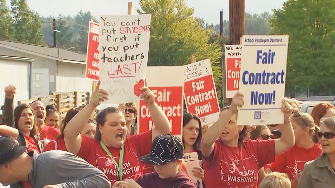 This is the most teacher strikes in Washington state since 1983 | king5.com