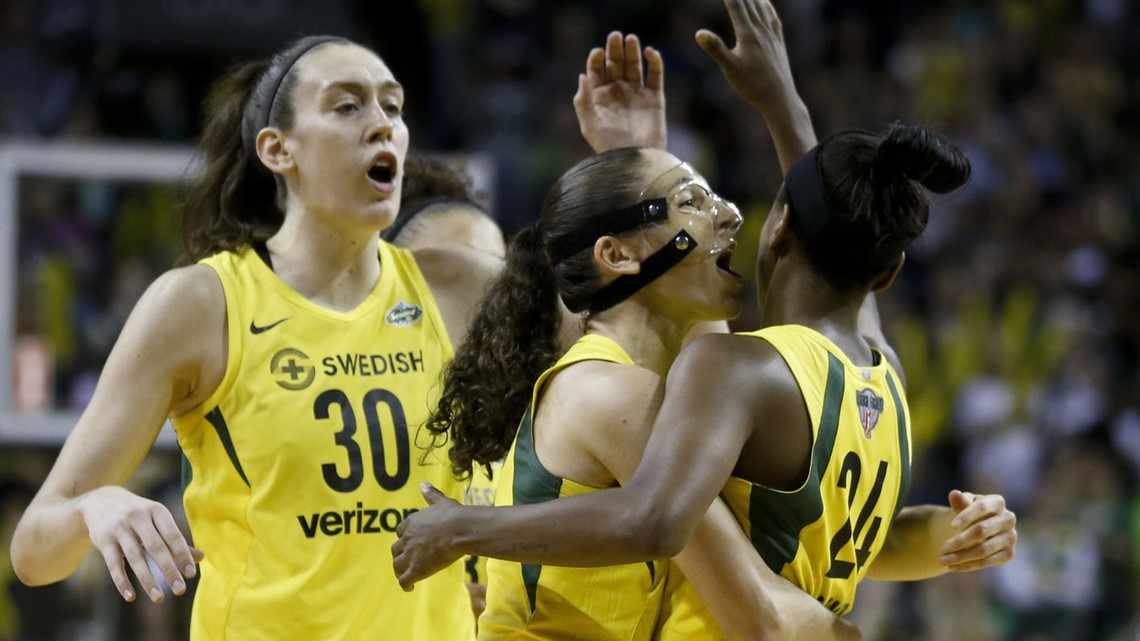 Storm beat Mystics 75-73 for 2-0 lead in WNBA Finals | king5.com