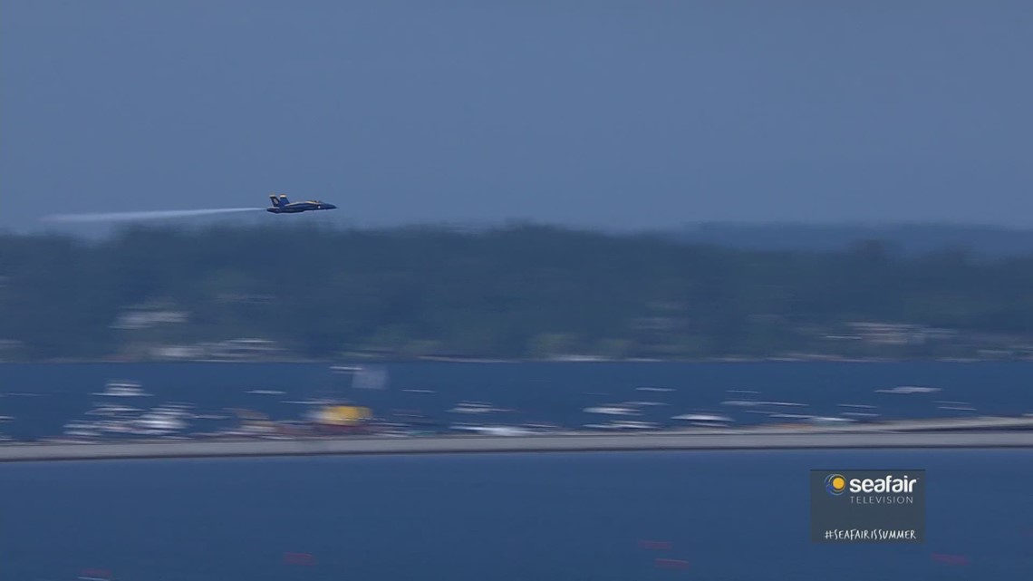 WATCH: Blue Angels soar over Seattle on Seafair Sunday | king5.com