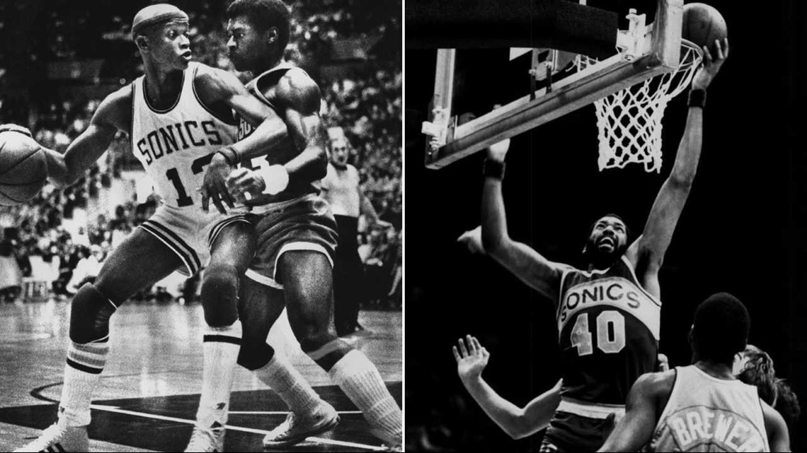 Former Seattle Sonics James Donaldson and Slick Watts share KeyArena ...
