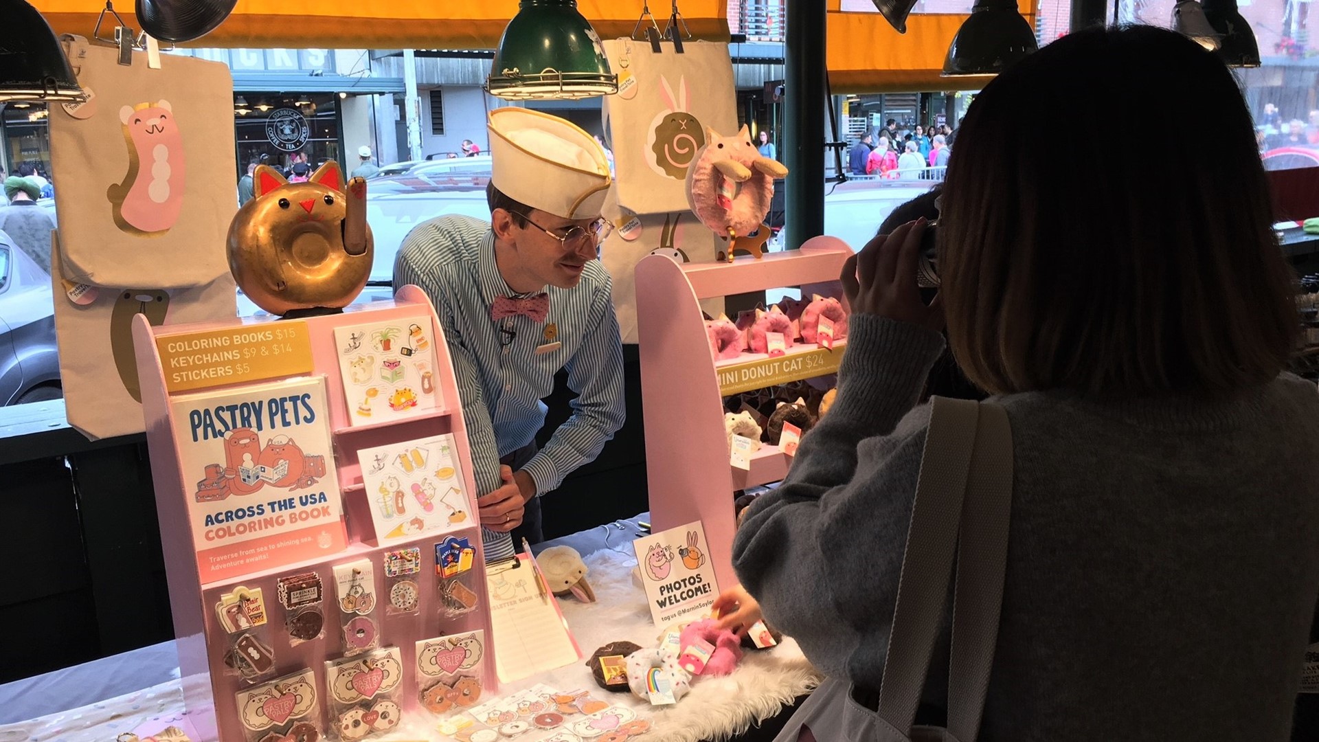 Pike Place Market's Pastry Pets: handmade donut cats, eclair bears, and ...