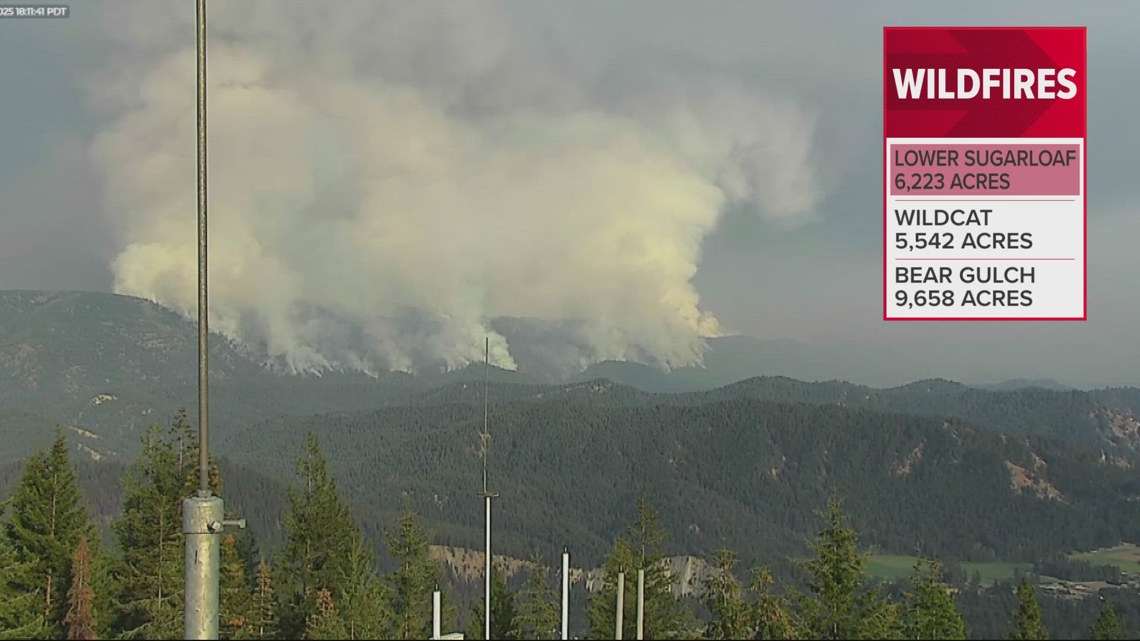 Lower Sugarloaf Fire grows to more than 7,000 acres overnight | king5.com