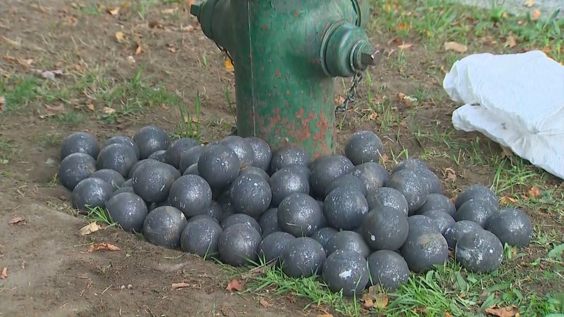 Steel balls bounced down West Seattle street | king5.com