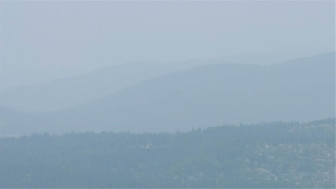 Raw: Aerials of hazy Seattle skies from wildfire smoke | king5.com