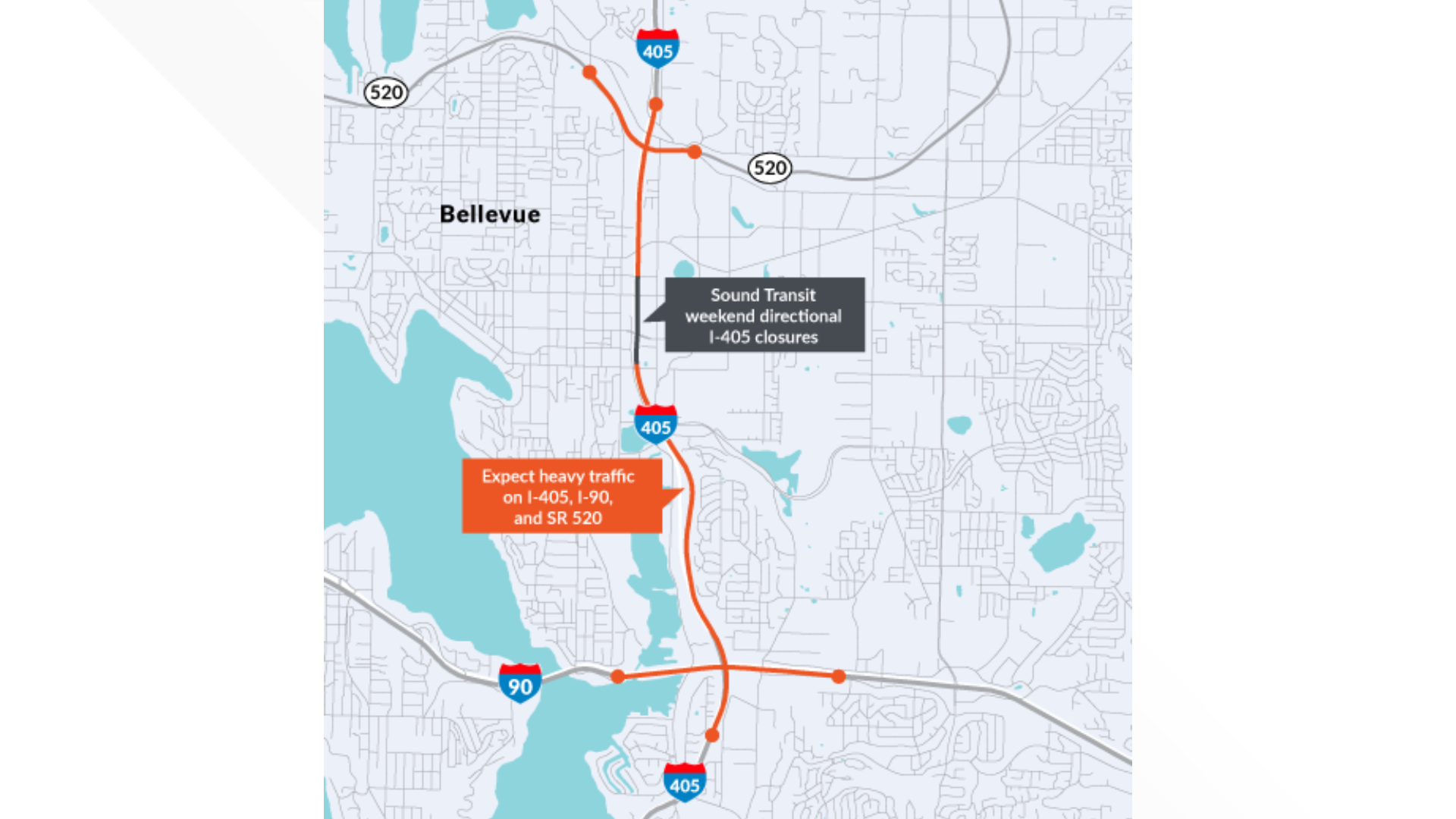 Seattle, Bellevue traffic: Aurora Bridge, SB I-405 closures | king5.com