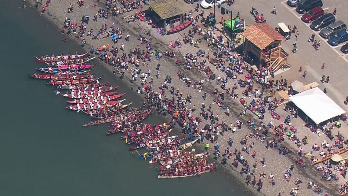 Thousands celebrate tribal canoe journey at Lummi Nation | king5.com
