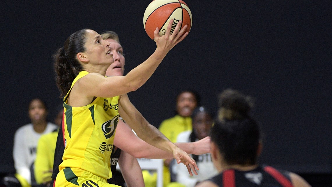 Stewart, Bird help Storm rout Aces; go up 2-0 in WNBA Finals | king5.com