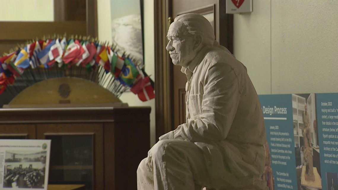 Preview of Billy Frank, Jr. statue on display at state Capitol | king5.com