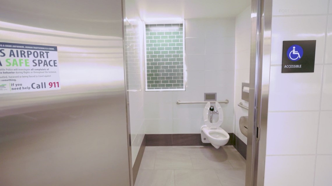 Multi-user, all-gender restroom opens at Sea-Tac Airport | king5.com