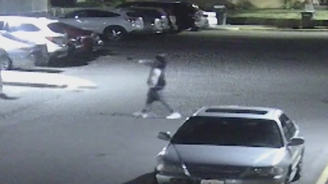 New footage shows moments woman is shot while trying to break up fight ...