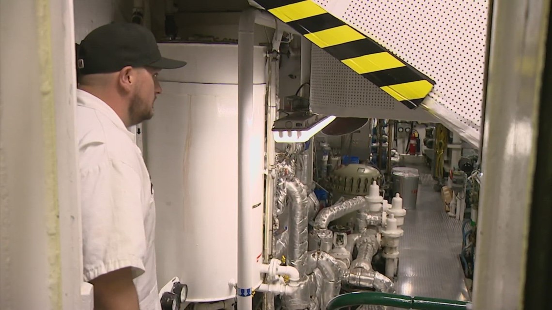 KING 5 gets an exclusive look inside a ferry engine room | king5.com