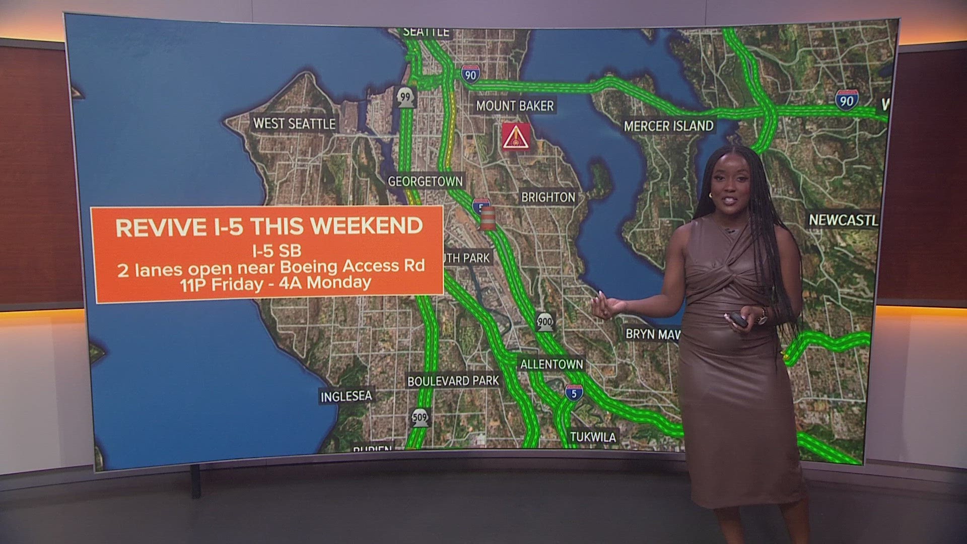 Weekend lane closures on I-5 in Seattle | king5.com