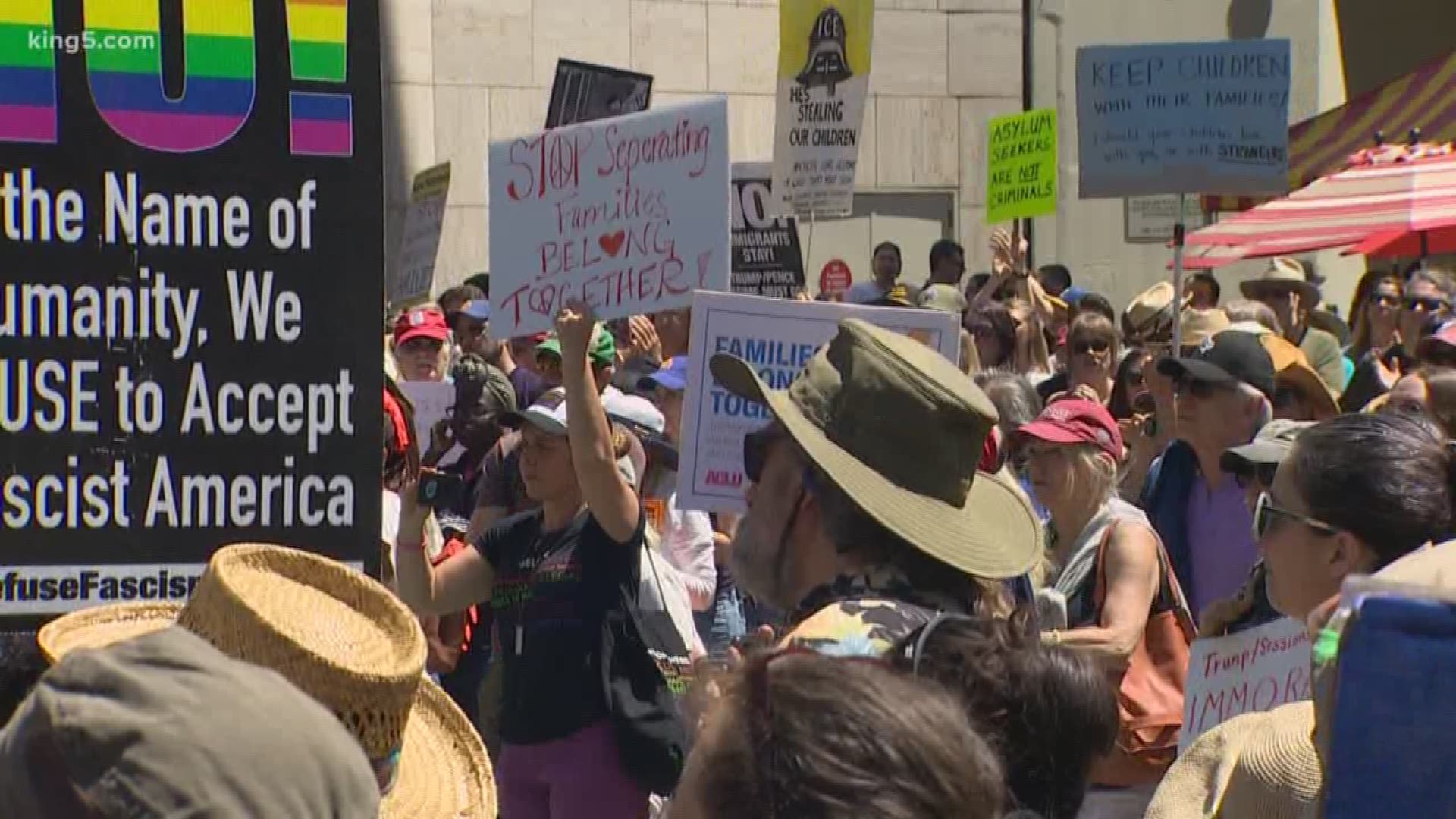 'Families Belong Together' rally held in Seattle | king5.com