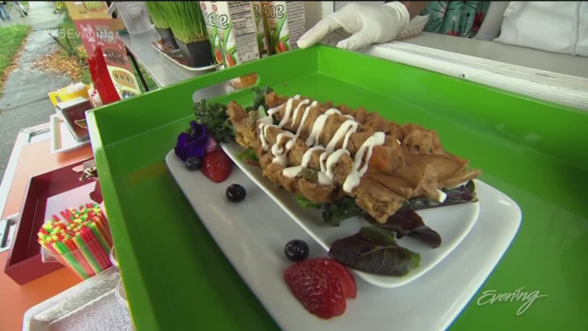 Unforgettable waffles on a stick at My Sweet Lil Cakes food truck ...