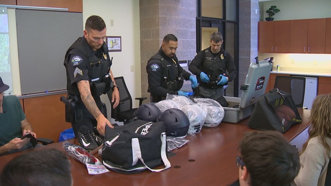 Father helps police track down items stolen from Lacey school | king5.com