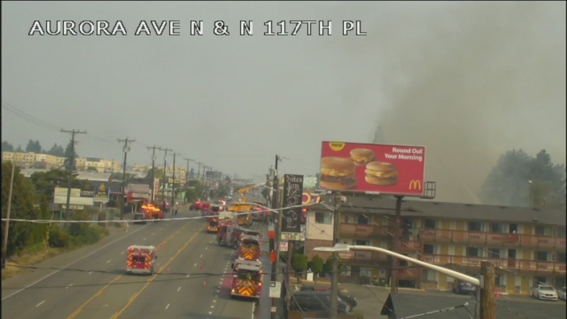 Vacant Seattle building fire causes temporary road closure | king5.com