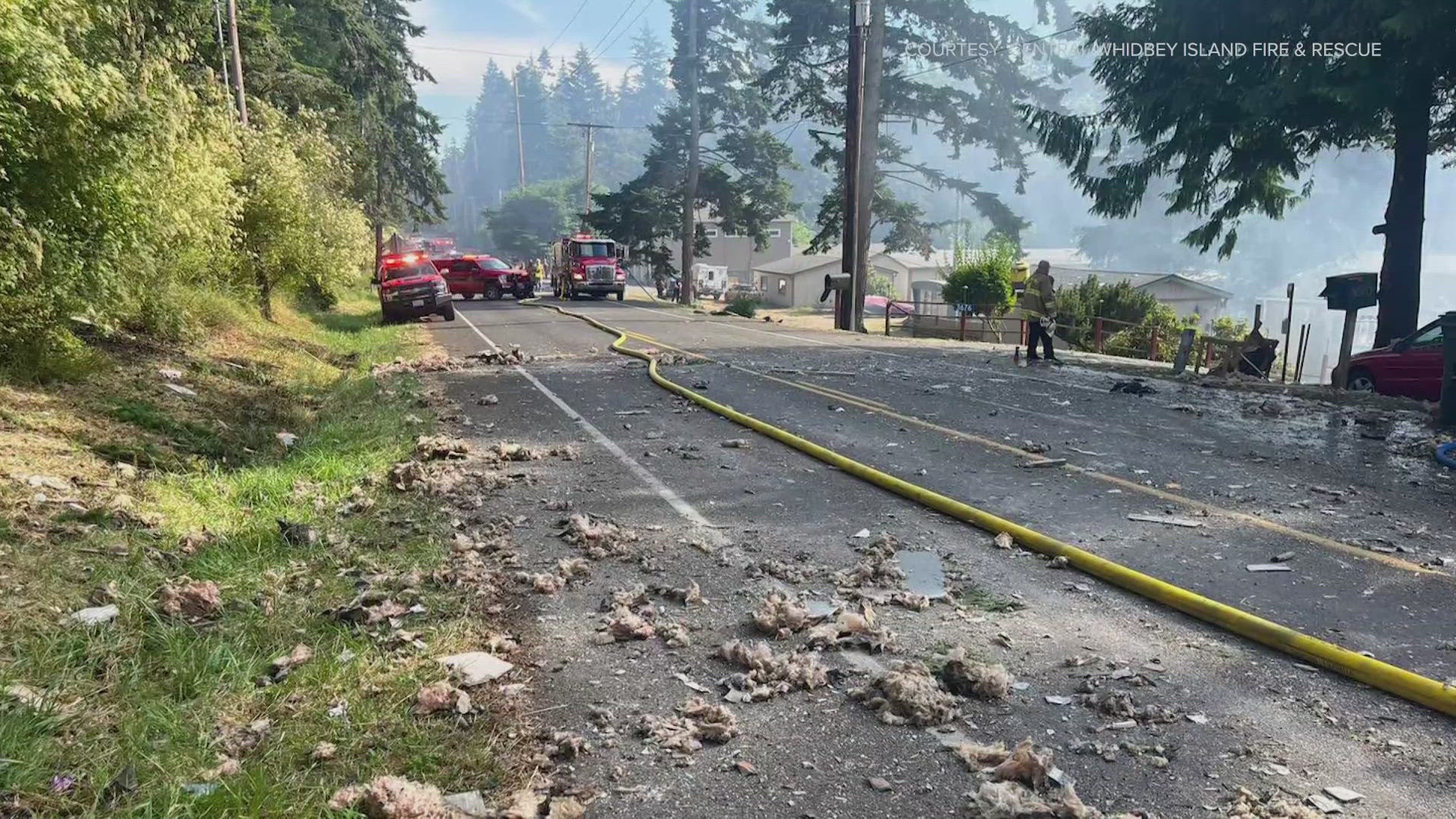 3 homes destroyed, 3 firefighters injured after explosion on Whidbey ...