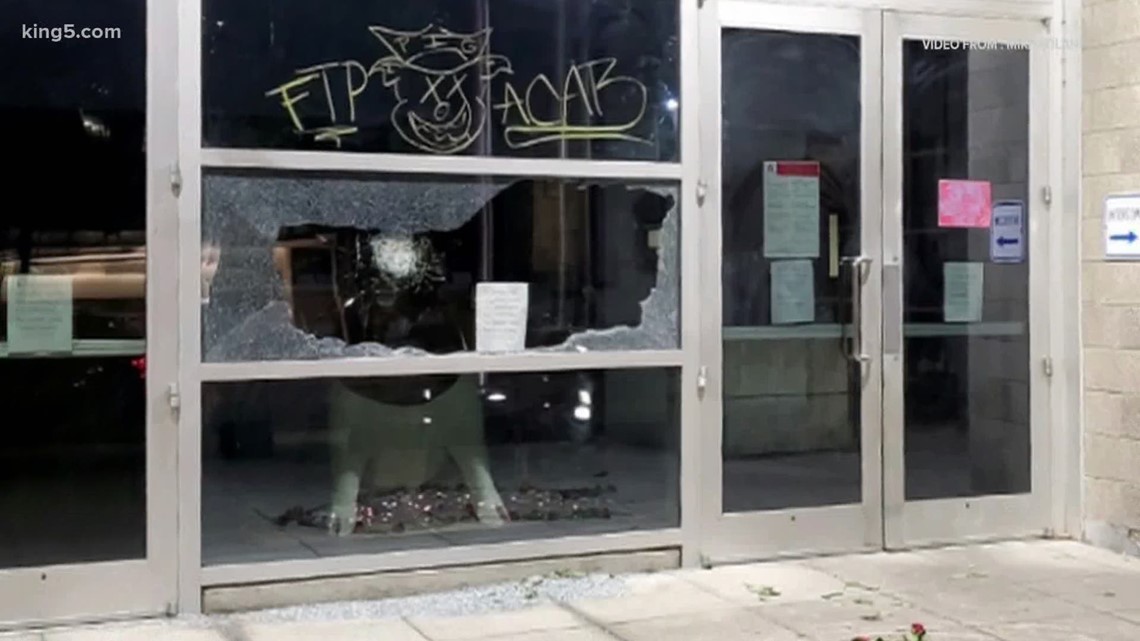 Woman arrested after damaging Seattle police's West Precinct during ...