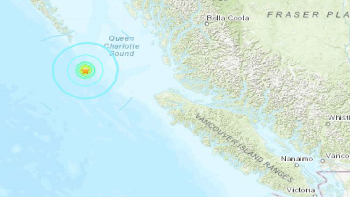 Magnitude 5.6 earthquake recorded off the coast of British Columbia ...