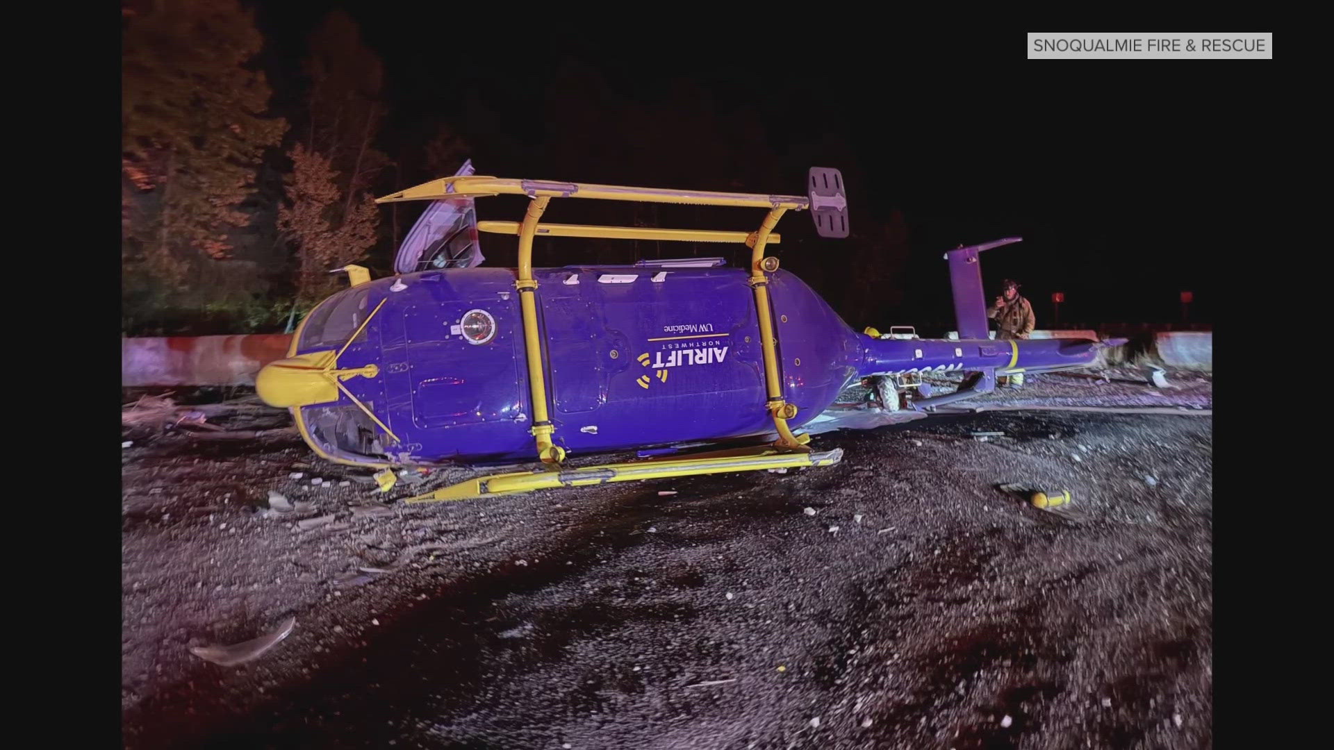 Helicopter crashes on its side during rescue attempt | king5.com