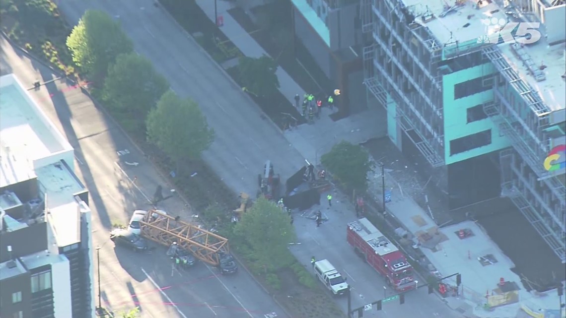 Aerial view of deadly Seattle crane collapse | king5.com