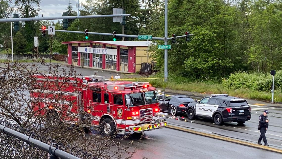 Suspect killed in Kent police shooting on Pacific Highway South | king5.com