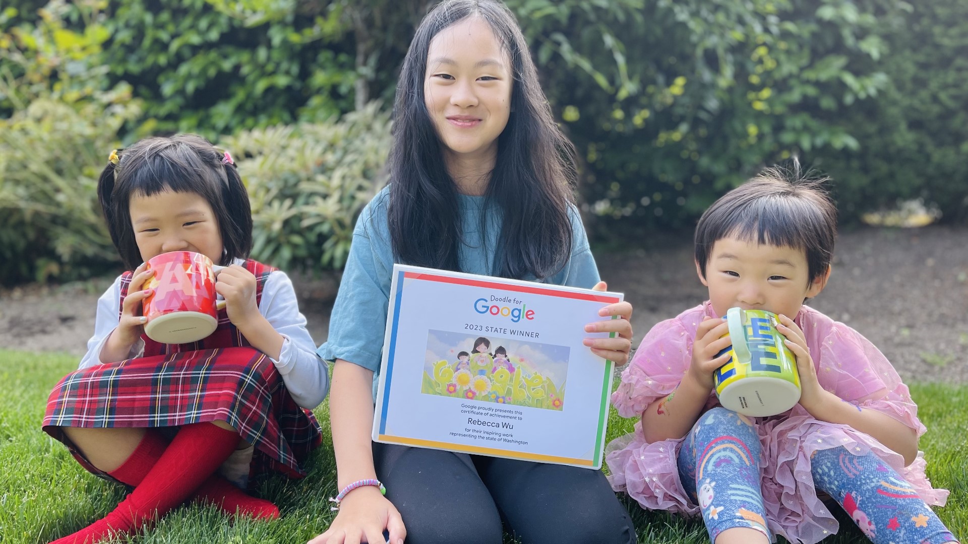 Bellevue 7th grader wins national Google Doodle contest | king5.com