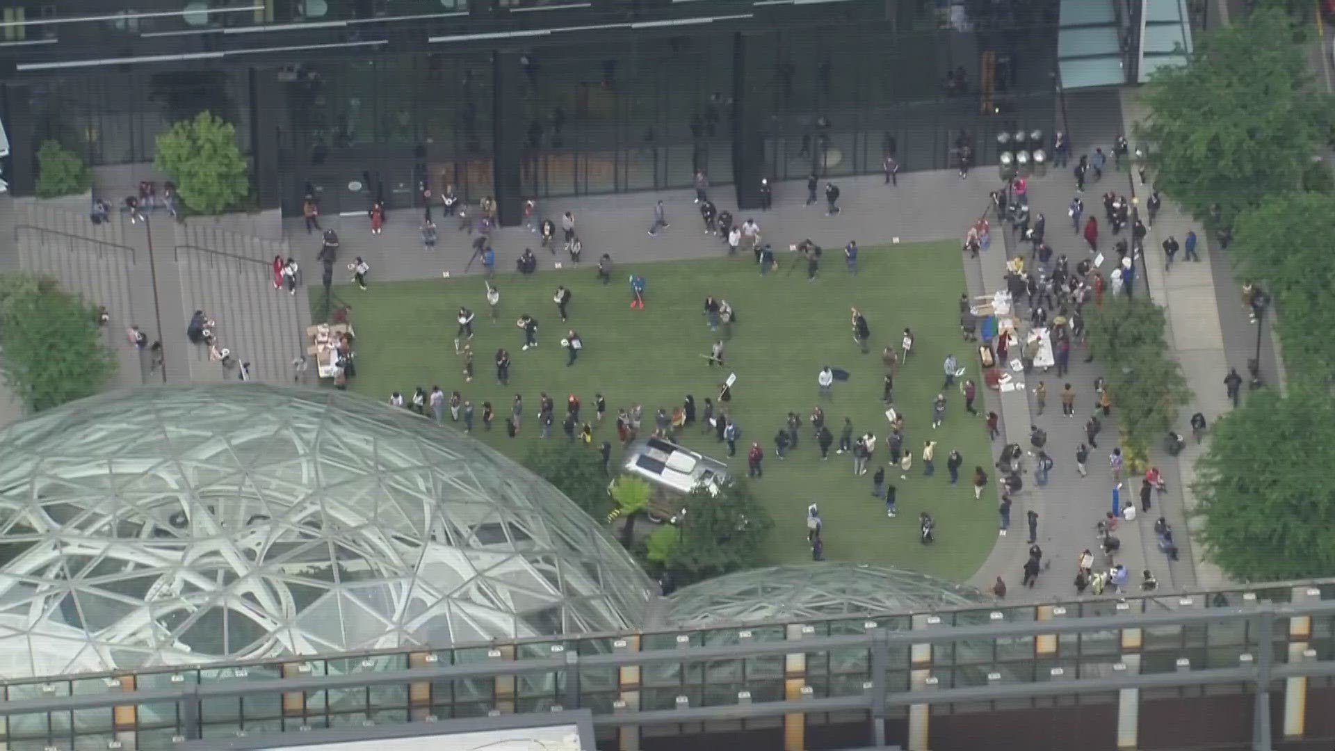 Amazon employees walk out over layoffs, return-to-work mandate | king5.com