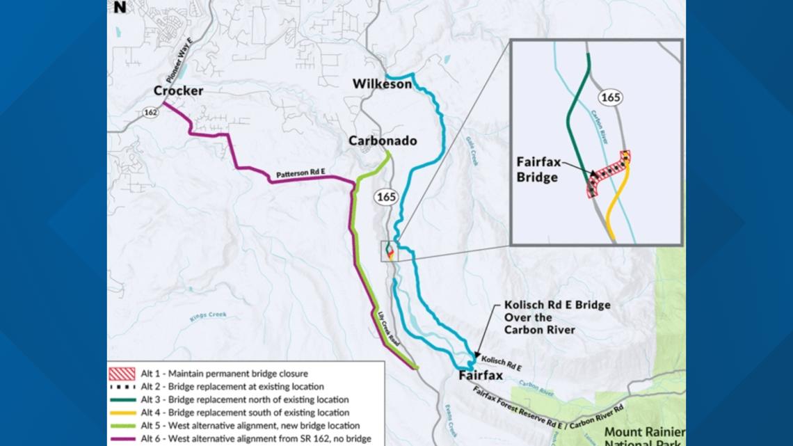 WSDOT seeks public input on SR 165 bridge at Carbon River | king5.com