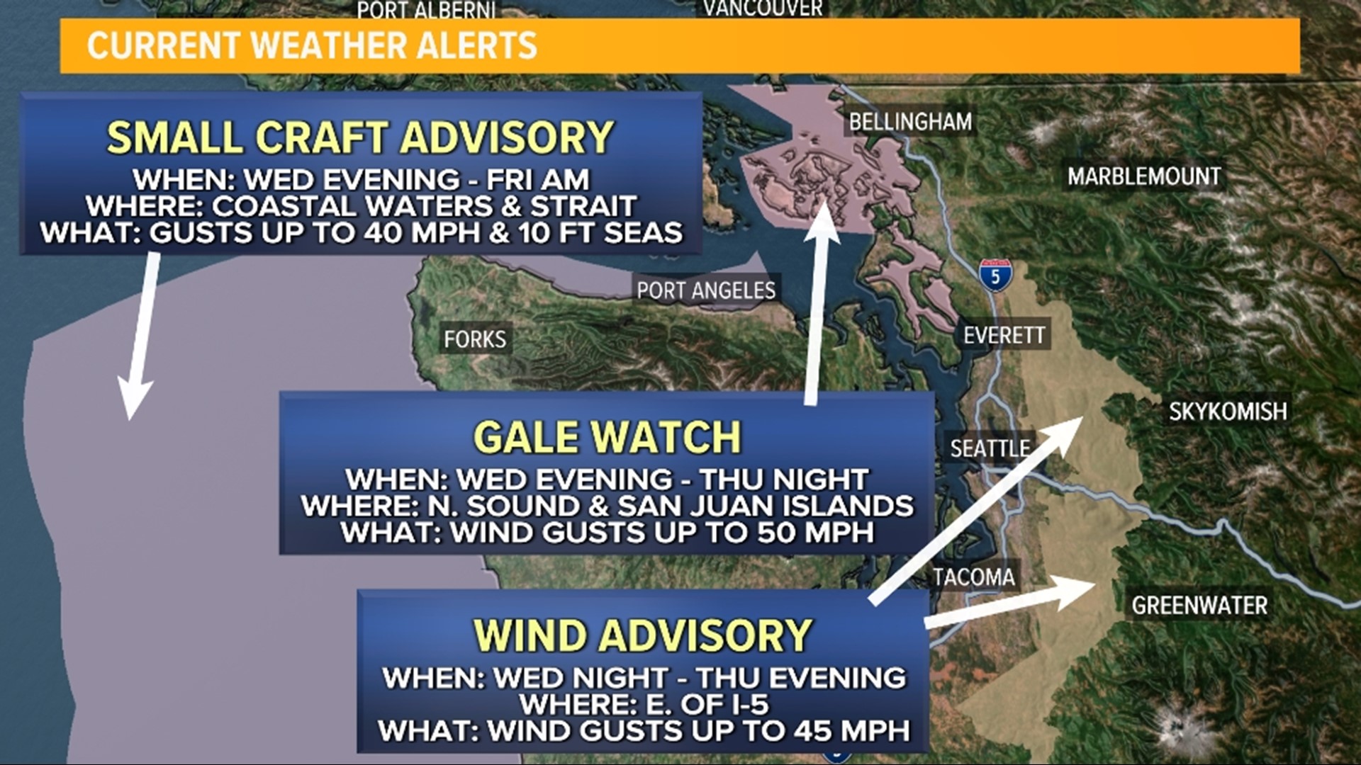 Timeline: Tracking strong winds Wednesday night and Thursday, Wind ...