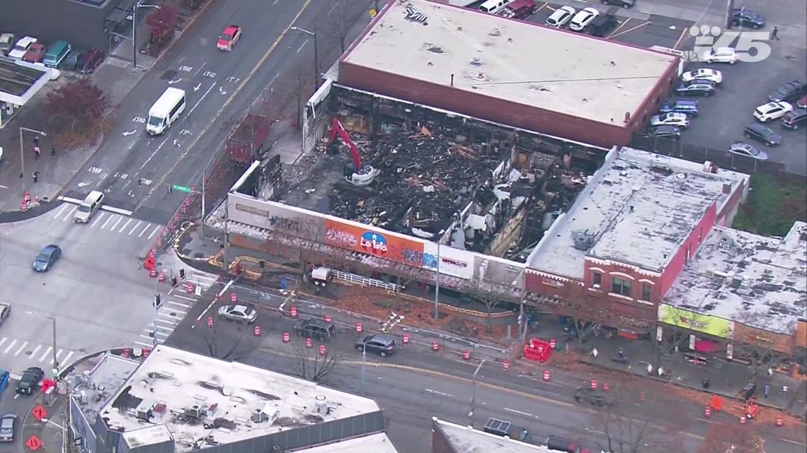 Aerials of businesses destroyed by Ballard fire | king5.com