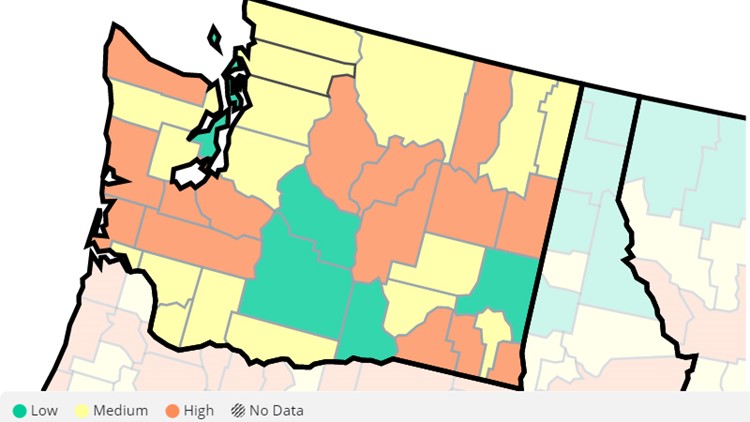 15 Washington counties should wear masks again, CDC recommends | king5.com