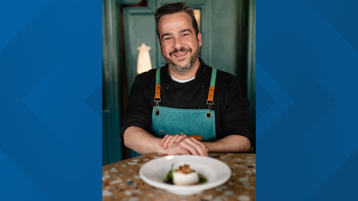 Chef Andrew Martin cooks pickled beet relish and spot prawns | king5.com