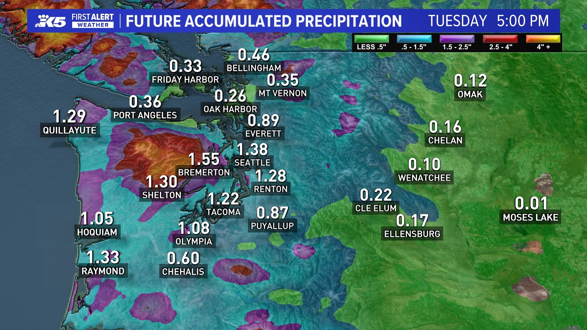 Seattle rain forecast for this week | king5.com