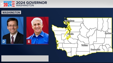 Washington election results map: County totals for governor | king5.com