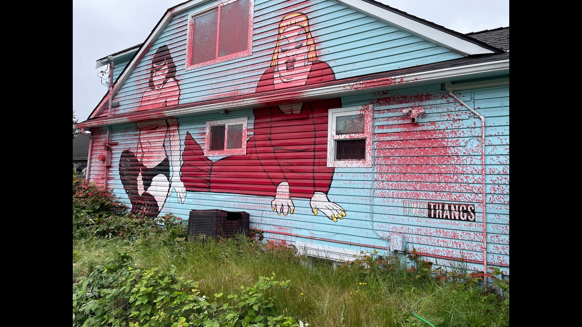 Seattle murals of feminist icons defaced with red paint | king5.com