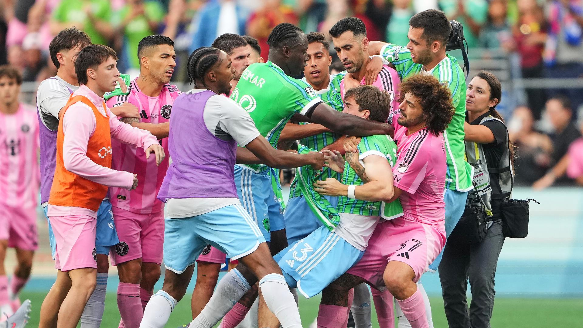 Clash on, off the pitch overshadows Sounders win over Inter Miami ...