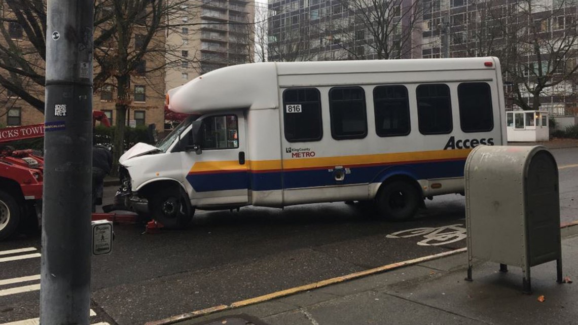 King County Metro bus crashes into building in Seattle's First Hill ...