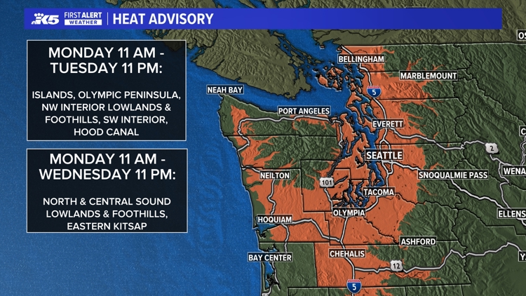 Heat advisory issued as summer arrives in western Washington | king5.com