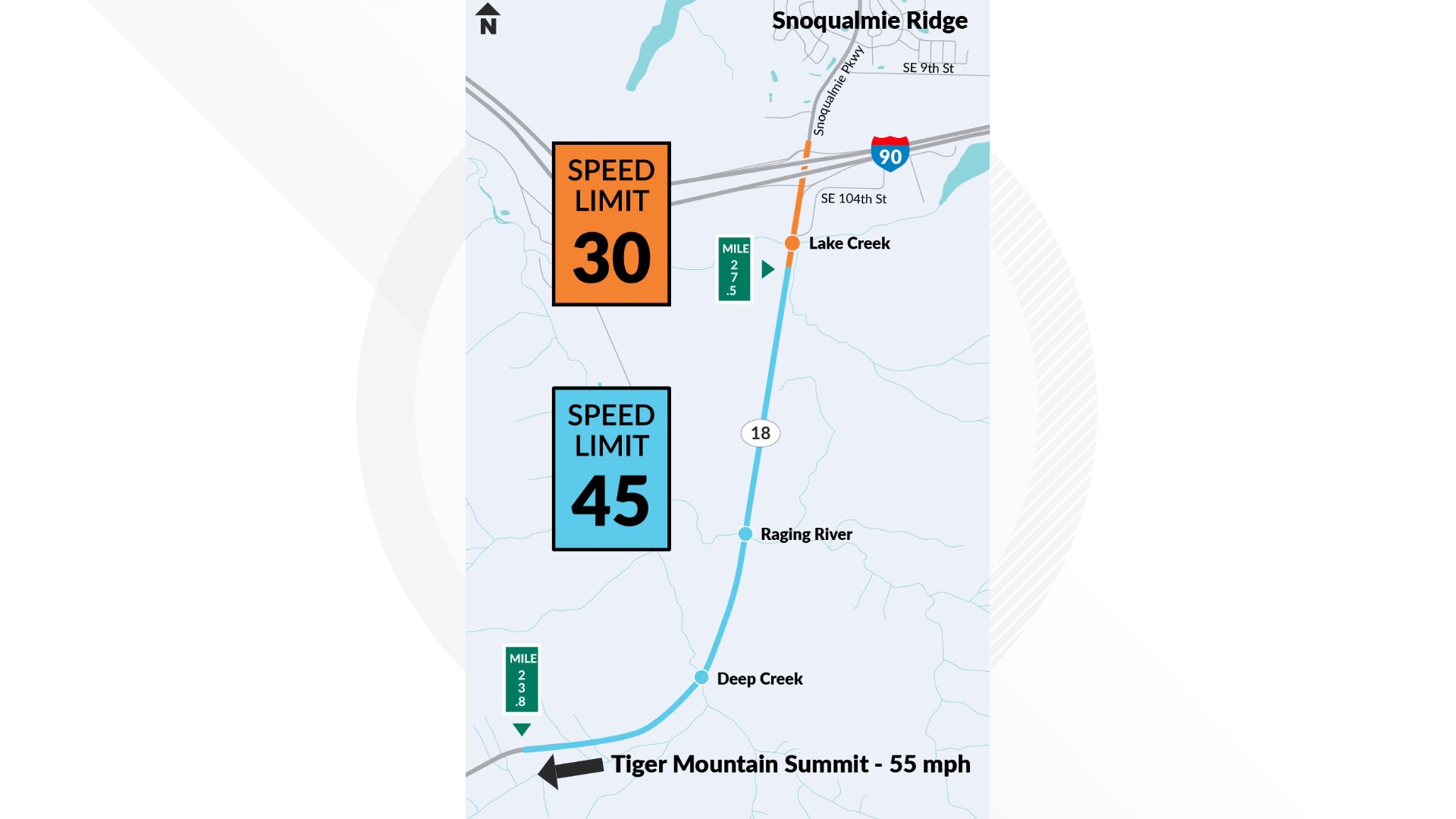 SR 18 speed limit to be lowered near I-90 interchange | king5.com