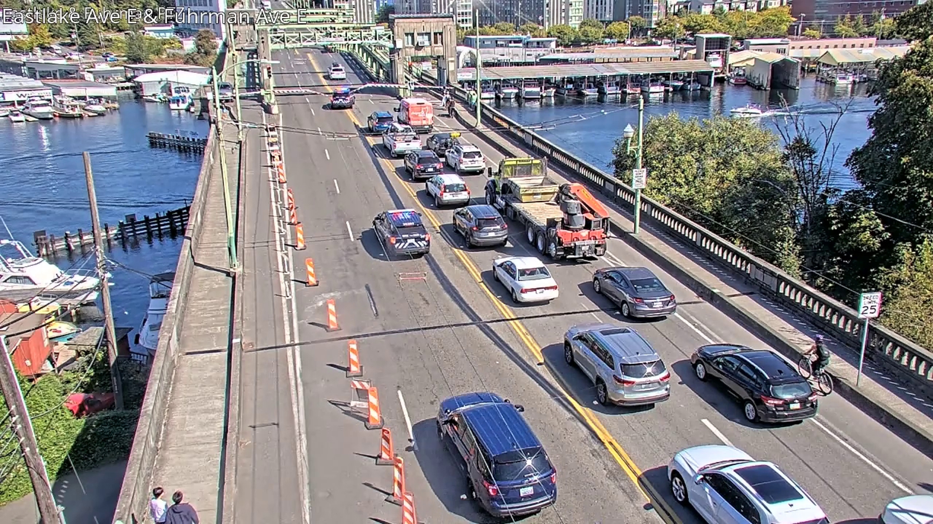 Car jumps University Bridge | king5.com