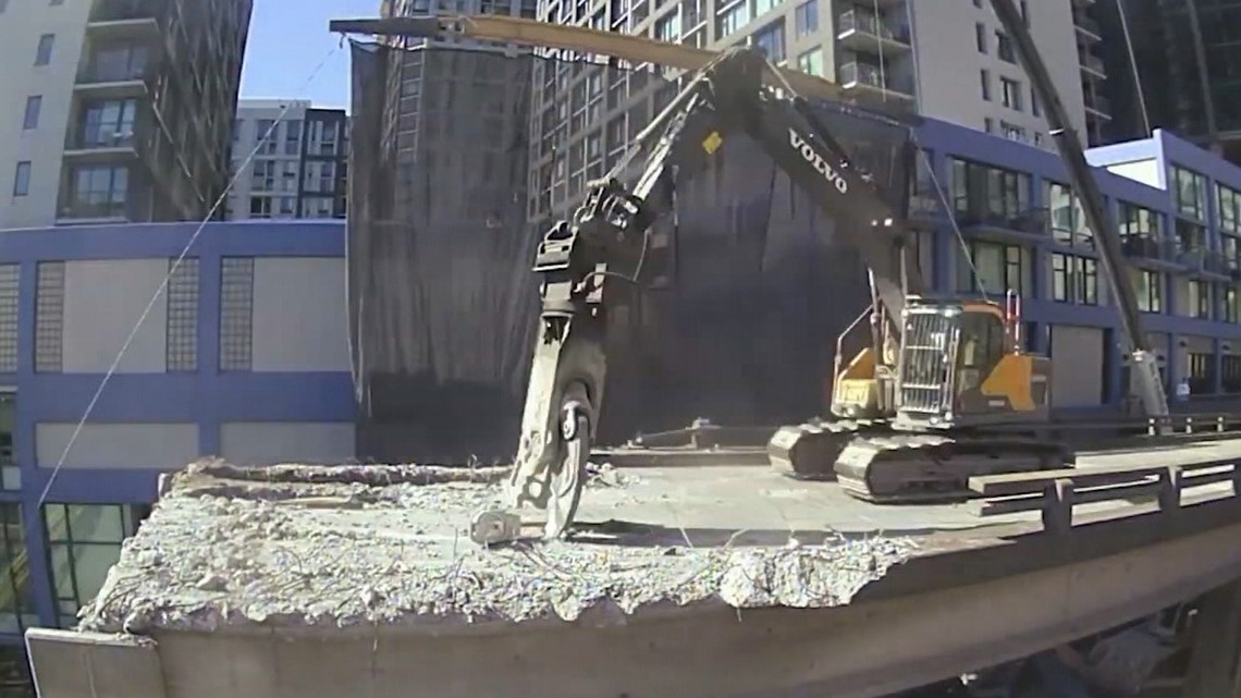 Timelapse video shows demolition of Seneca Street ramp from Seattle’s ...