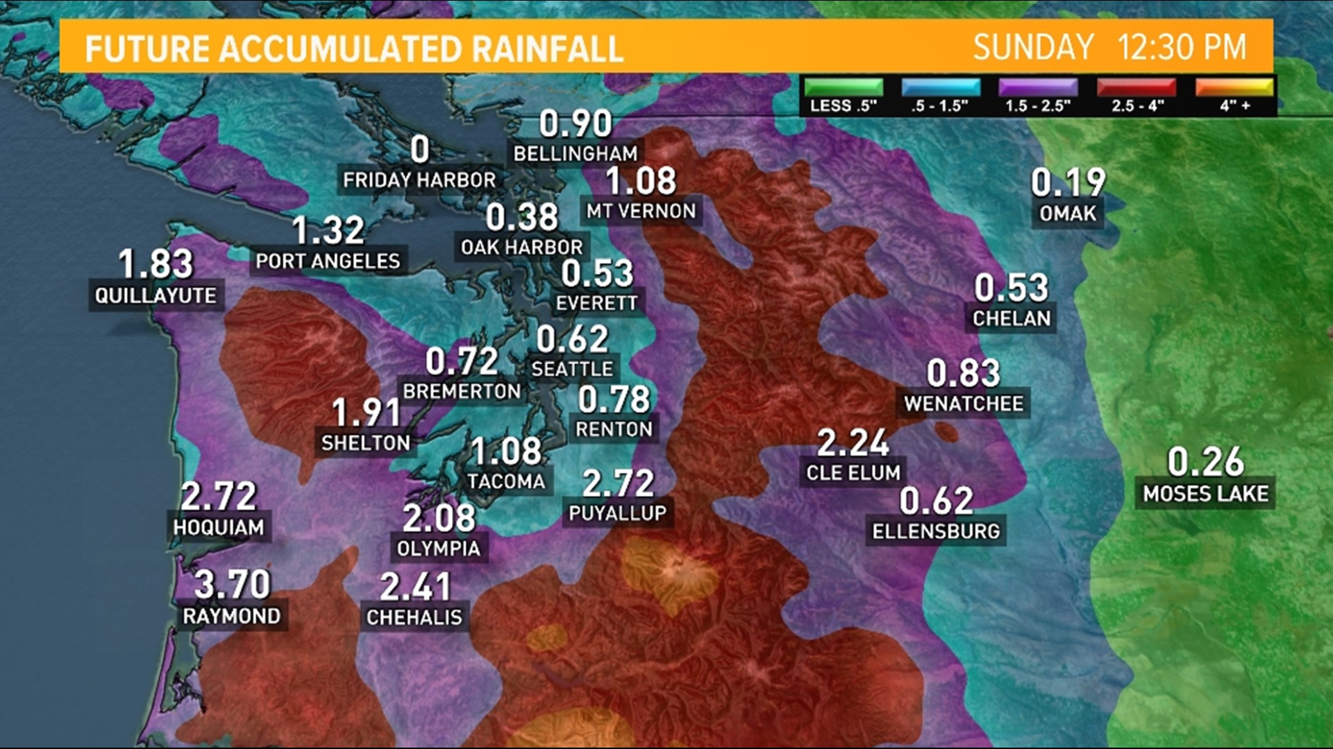 The timeline, impacts of the rain around Seattle amid Flood Watch ...
