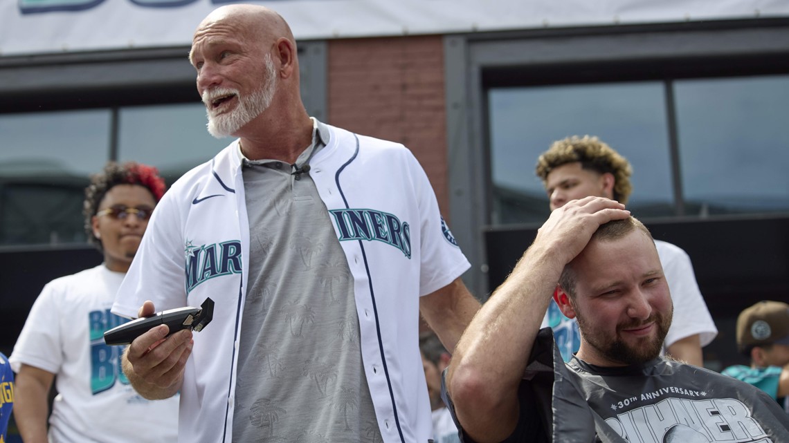Cal Raleigh gets a trim as Mariners celebrate 30th anniversary of ...