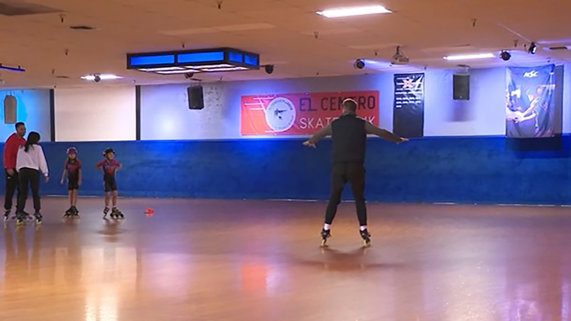 Go for Gold: Jake and Mimi learn the fundamentals of speed skating ...