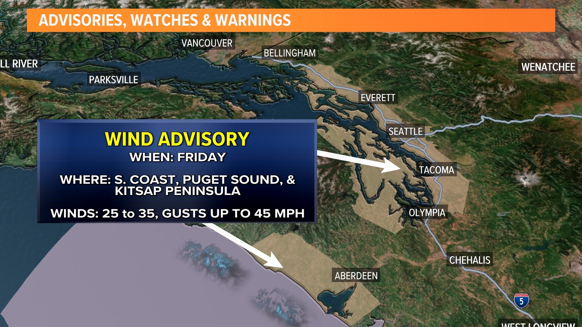 Winds begin to ease after strong gusts in western Washington | king5.com