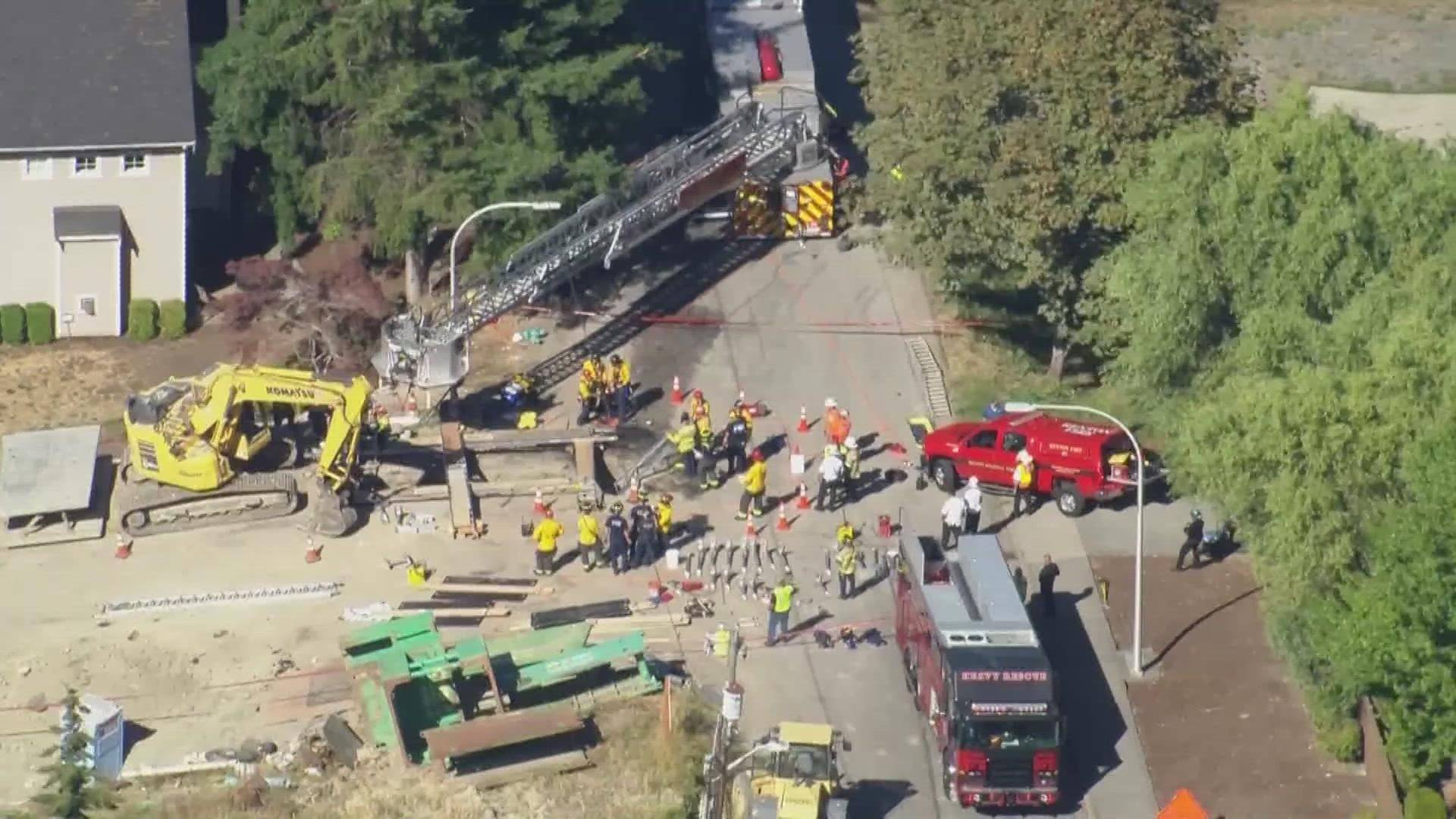 Watch: One killed after trench collapse in Renton | king5.com