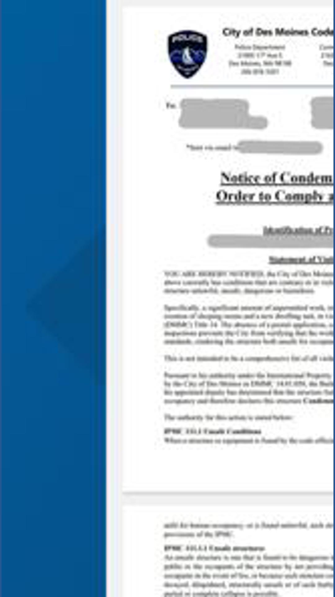 Des Moines family forced to relocate before Thanksgiving after home is ...