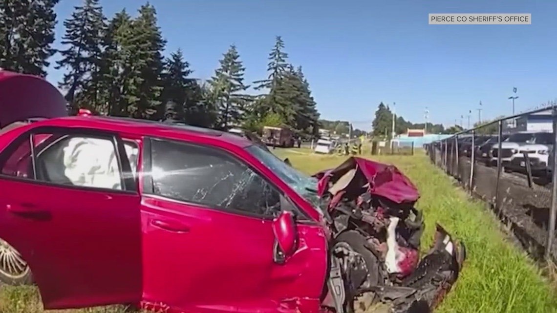 High-speed chase in Tacoma ends in collision, arrest | king5.com